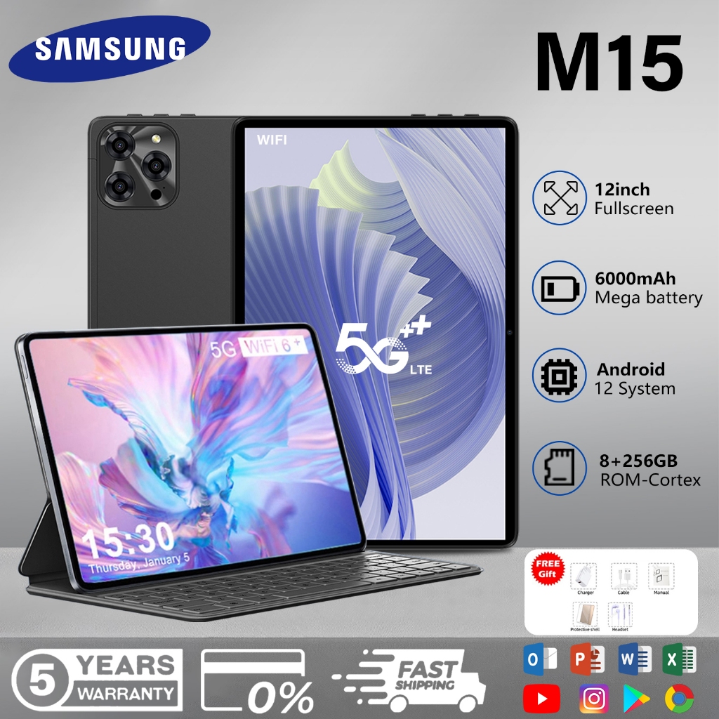 Sumsung Tab M15 12GB + 512GB 13.0 นิ้ว Android 13 2024 แท็บเล็ตสำหรับ ...