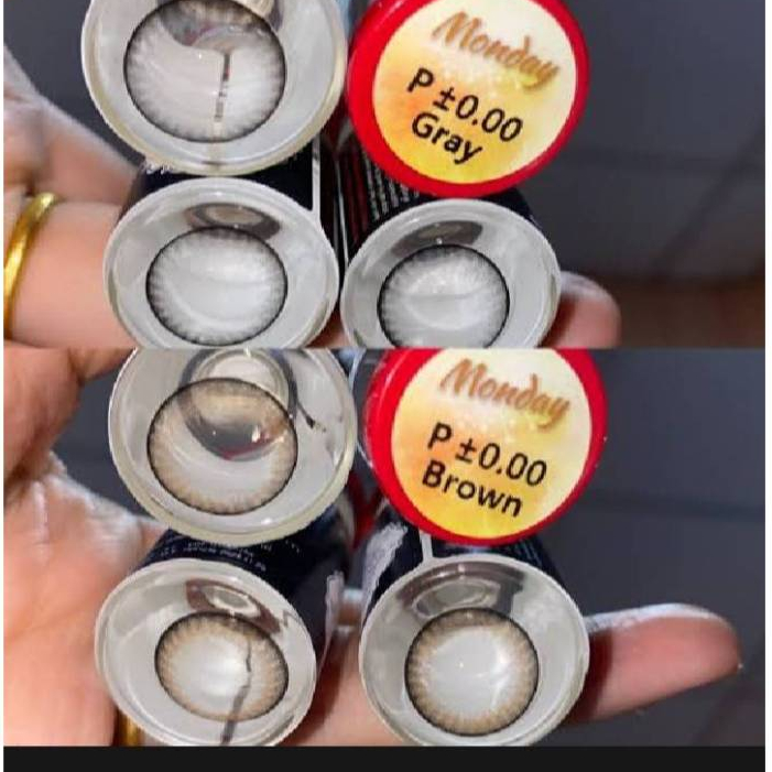 คอนแทคเลนส์ รุ่น Monday Gray/Brown รุ่นฮิตตลอดกาล ตาโต | Shopee Thailand