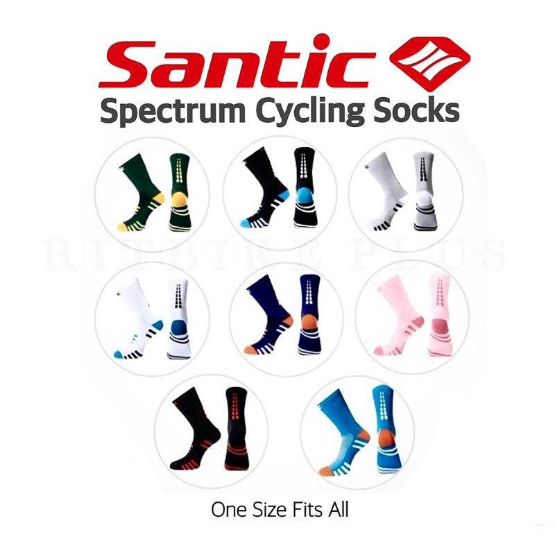 ถุงเท้าจักรยาน SANTIC Cycling Socks ระบายอากาศได้ดี นุ่มสบาย ราคาสบายๆ ...