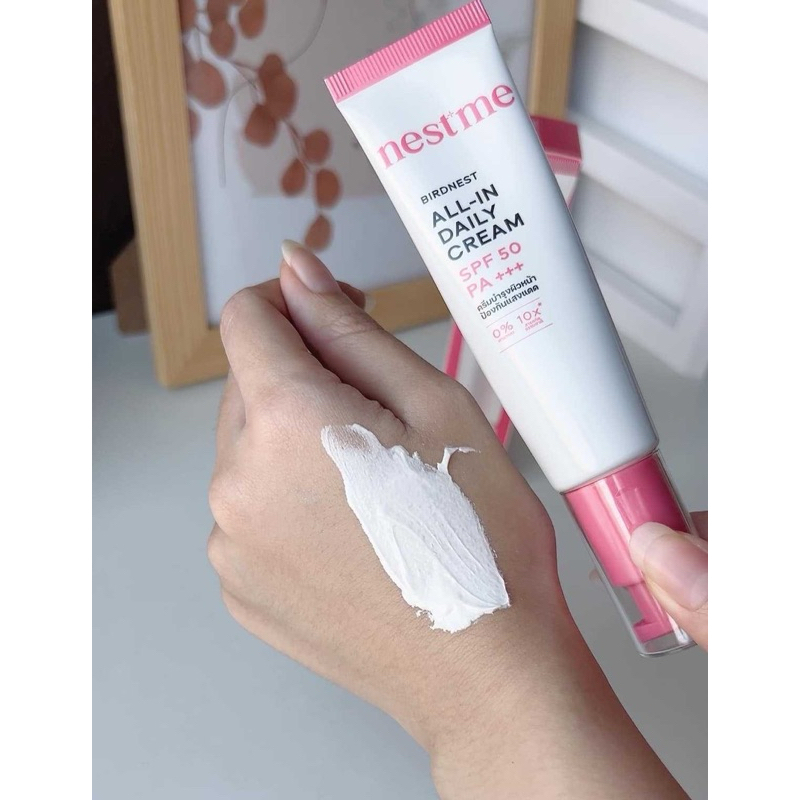 เนสท์มี กันแดดรังนก กันแดดโทนอัพ NESTME BIRDNEST ALL-IN DAILY CREAM SPF50 PA+++ ปริมาณ 30g ...