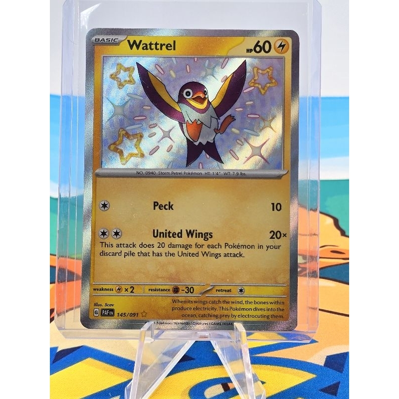 Pokemon Card "Wattrel Shiny 145/091" ENG Paldean Fates | Shopee Thailand