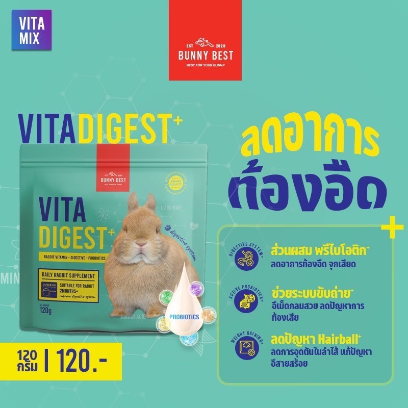 VITA DIGEST วิตามิน ProBiotic+ กระตุ้นระบบการทำงานของลำไส้ ขนาด 120 g ...