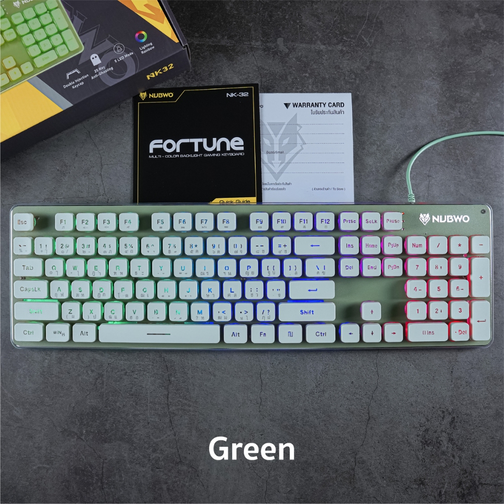 Nubwo NK-32 Gaming Keyboard คีย์บอร์ดเกมมิ่ง (รับประกันสินค้า 1 ปี ...