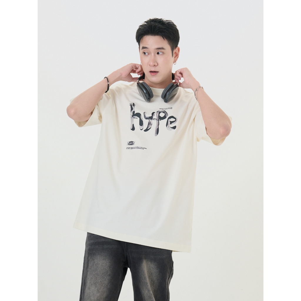 Hype It - Hype Style T-Shirt เสื้อยืดแขนสั้นทรง Oversized แบรนด์ Hype ...
