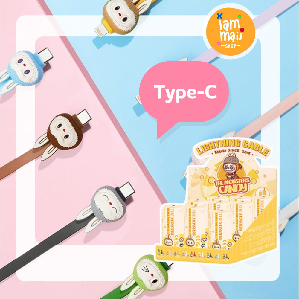 [ยกบ็อค] The Monsters Labubu Candy Series Cable สายชาร์จโทรศัพท์ Type C ...
