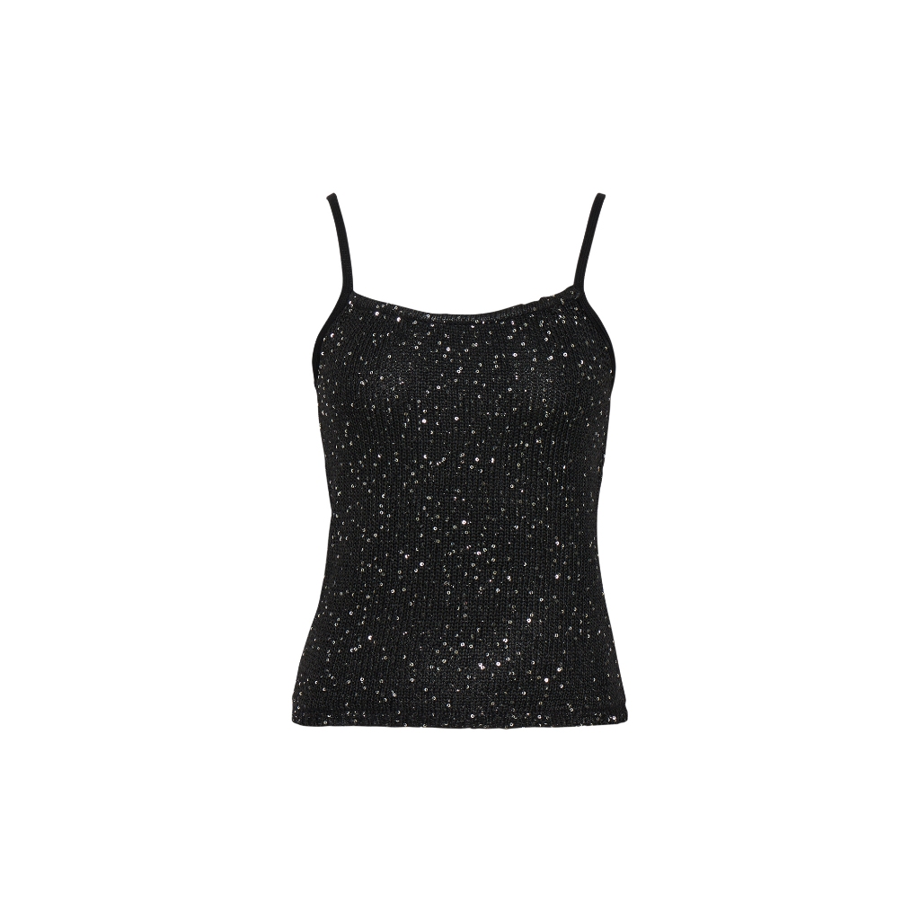 เสื้อสายเดี่ยวผ้า knit ผสมเลื่อม Rush Official Kira Cami Top ...