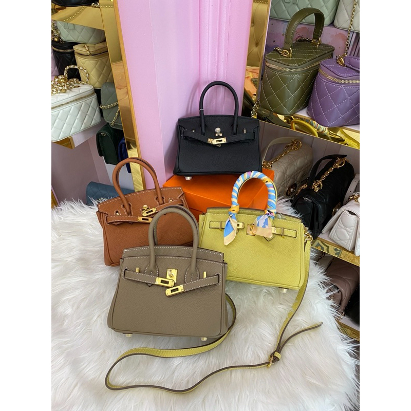 BK 20cm vellum togo กระเป๋าหนังวัว แบรนด์Lovera | Shopee Thailand