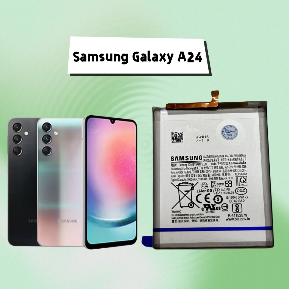 แบตเตอรี่ Battery Samsung Galaxy A24 model EB-BA245ABY 5000mAh คุณภาพ ...
