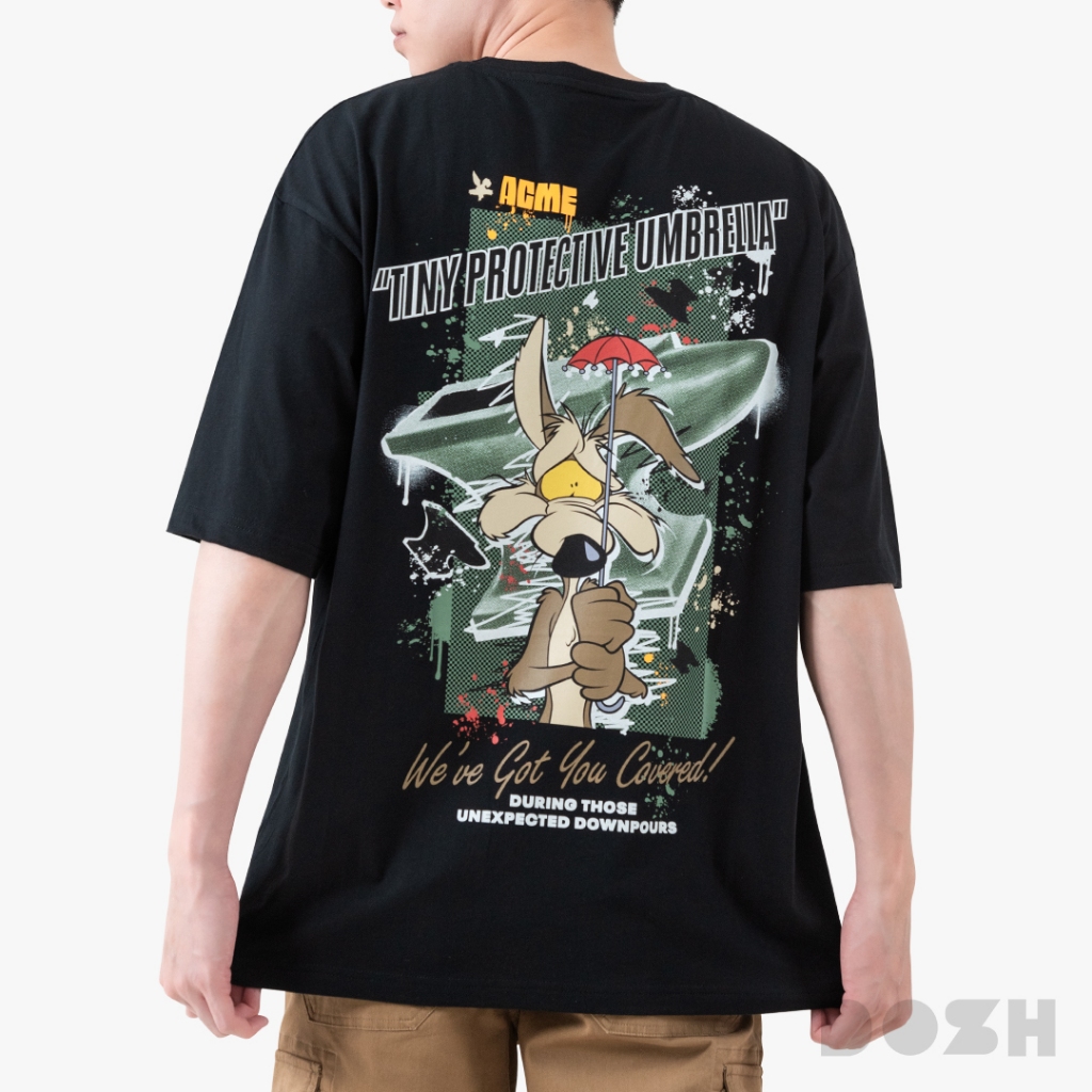 DOSH MEN'S OVERSIZED LOONEY TUNES STREET ART เสื้อยืดโอเวอร์ไซส์ ...