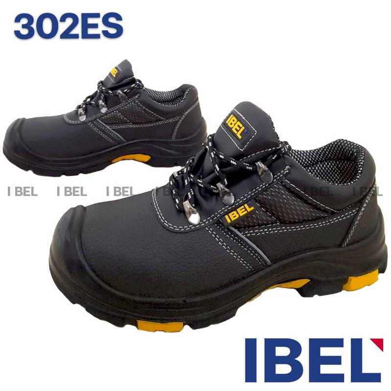 รองเท้าเซฟตี้ IBEL 302ES หัวเหล็กพื้นเหล็ก PU+NBR หุ้มส้น หนังวัวเเท้ ...