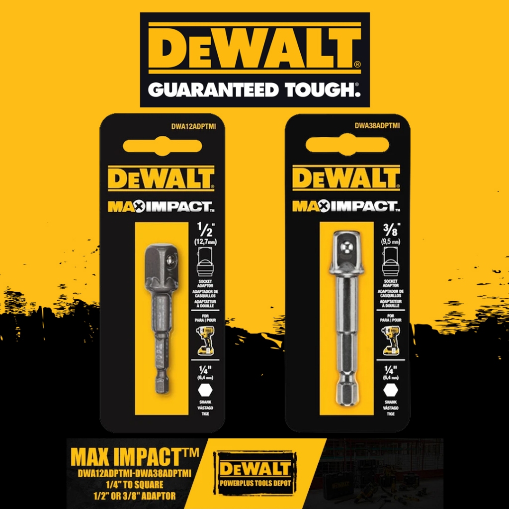 DEWALT รุ่น DWA12ADPTMI / DWA38ADPTMI DEWALT หัวแปลงไขควงเป็นบล็อก 1/4 ...