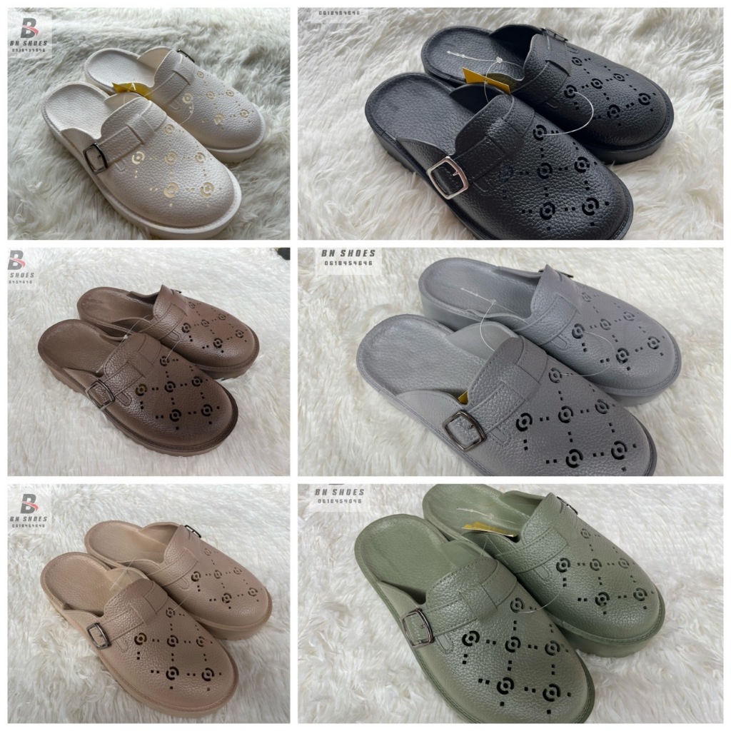 สวมปิดหัวWell nineพื้นยางพื้นนิ่ม พื้นสูง4ซม สวมใส่สบายเท้ามีให้เลือกถุึง6สี | Shopee Thailand