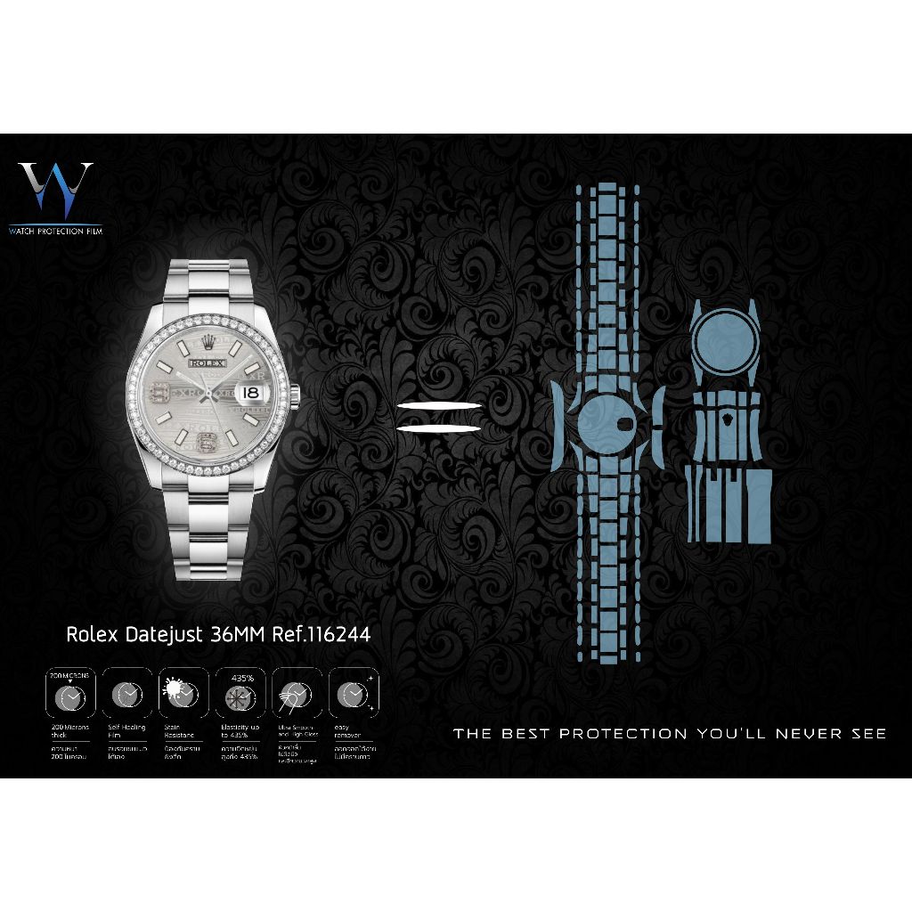 ฟิล์มกันรอยนาฬิกา Watch Protection Rolex Datejust 36MM Ref.116244 ...