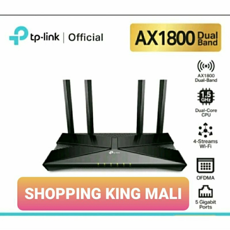 Easy Mesh WiFi Router AX1800 TP-LINK EX25 Dual Band Wi-Fi 6 Router ...