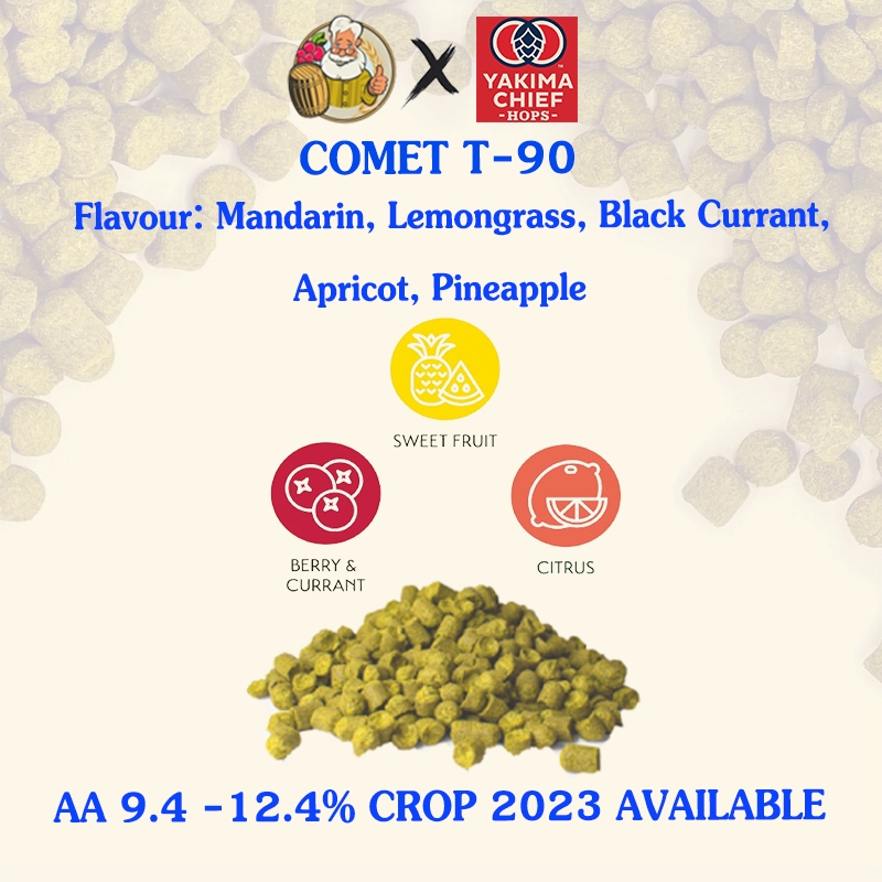 โคเมท ฮอปส์ Comet Hops PELLET HOPS (T90) Crop Year 2023 hops ทำเบียร์ hops beer ฮอปทำเบียร์ hops ...