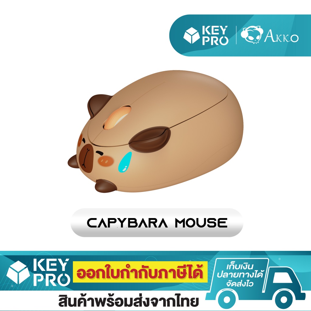 เมาส์ไร้สาย AKKO Capybara Mouse 2.4G Wireless Mouse เมาส์คาปิบารา คาปิ ...