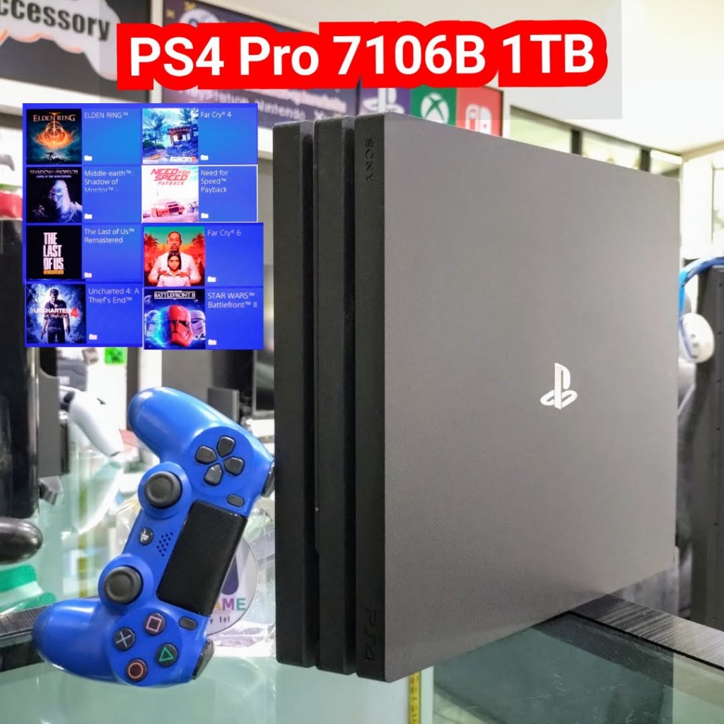 เครื่อง PS4 Pro 1TB มือ2 มี8เกมในเครื่อง มีเกม Elden Ring PS4 Pro มือ ...