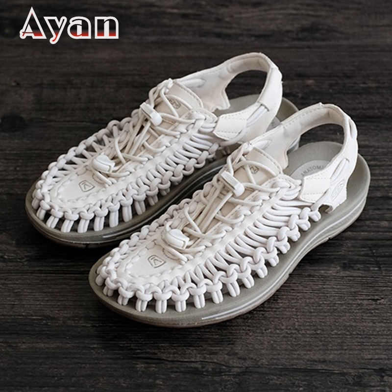 AYAN 2024 รองเท้าเชือกถักรัดส้นแนวใหม่ สำหรับชายและหญิง เอาท์ดอร์สไตล์ รวม 5 สี พร้อมส่ง!!! 35 ...