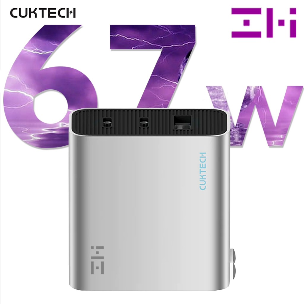[แพ็คใน 30 นาที] หัวชาร์จเร็ว ZMI CUKTECH A15C GaN3 67W หัวชาร์จ 3 พอร์ต 2 USB-C / 1 USB-A ระบบ ...