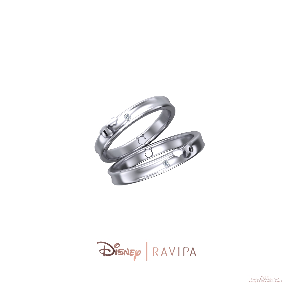 Ravipa | Silver Pooh’s Honey Couple Ring | Shopee Thailand