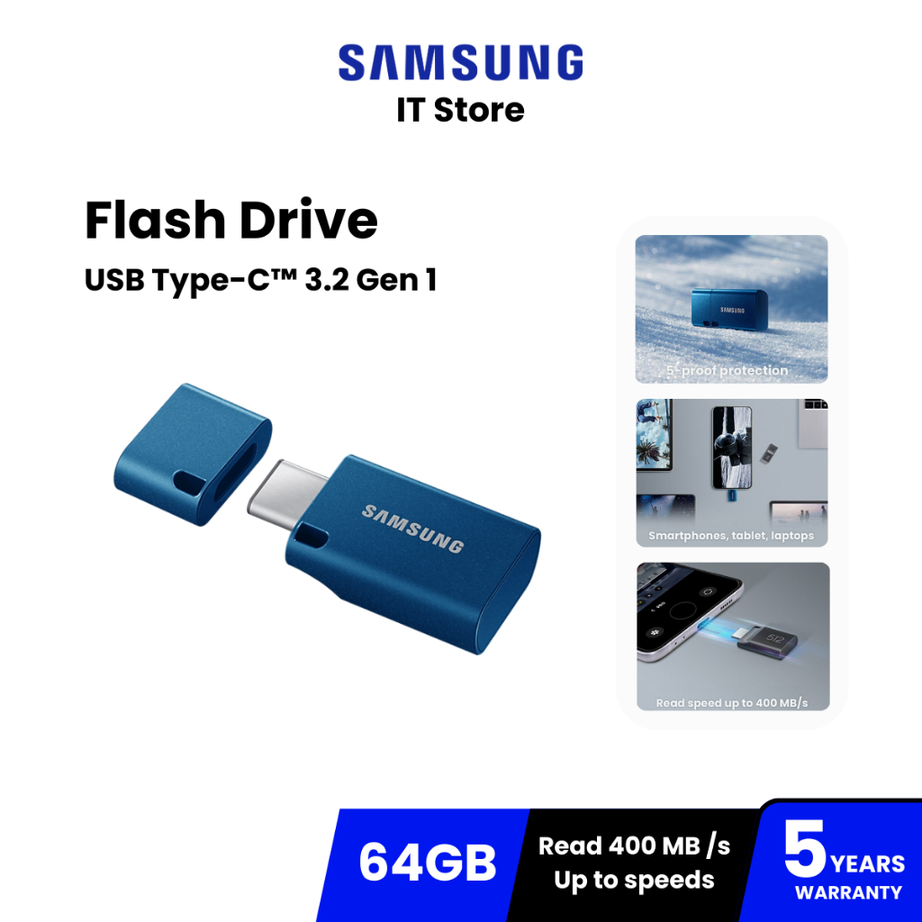 SAMSUNG USB Type-C™ Flash Drive 64GB/ 128GB : 5Y (USB Type-C / MUF ...