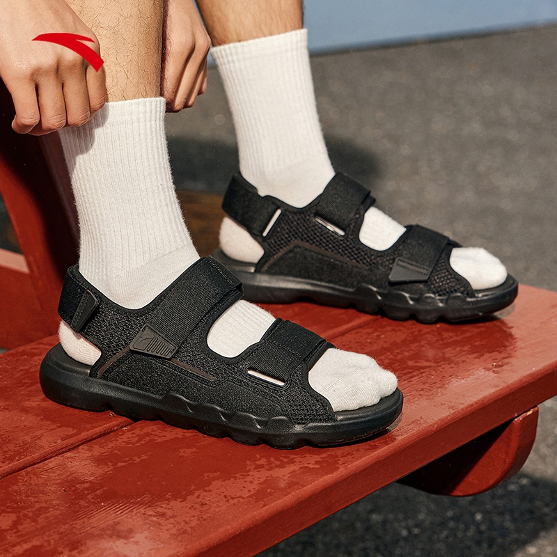 ANTA Basic Men Summer Slippers 1124C8508 Official Store | Shopee Thailand