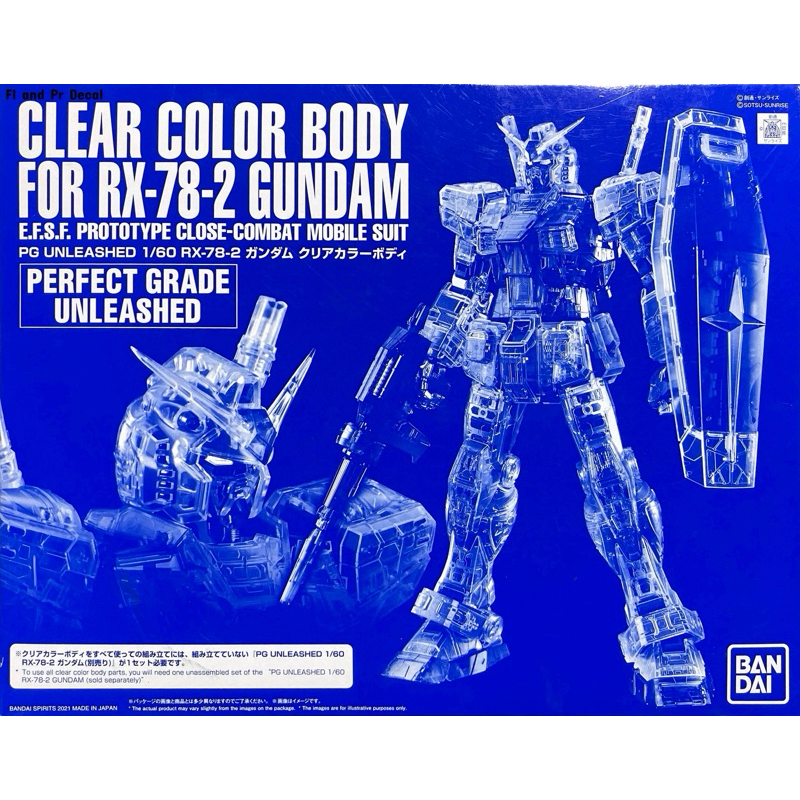 Pg 1/60 Clear Color Body For Pg RX-78-2 Gundam Unleashed | Shopee Thailand