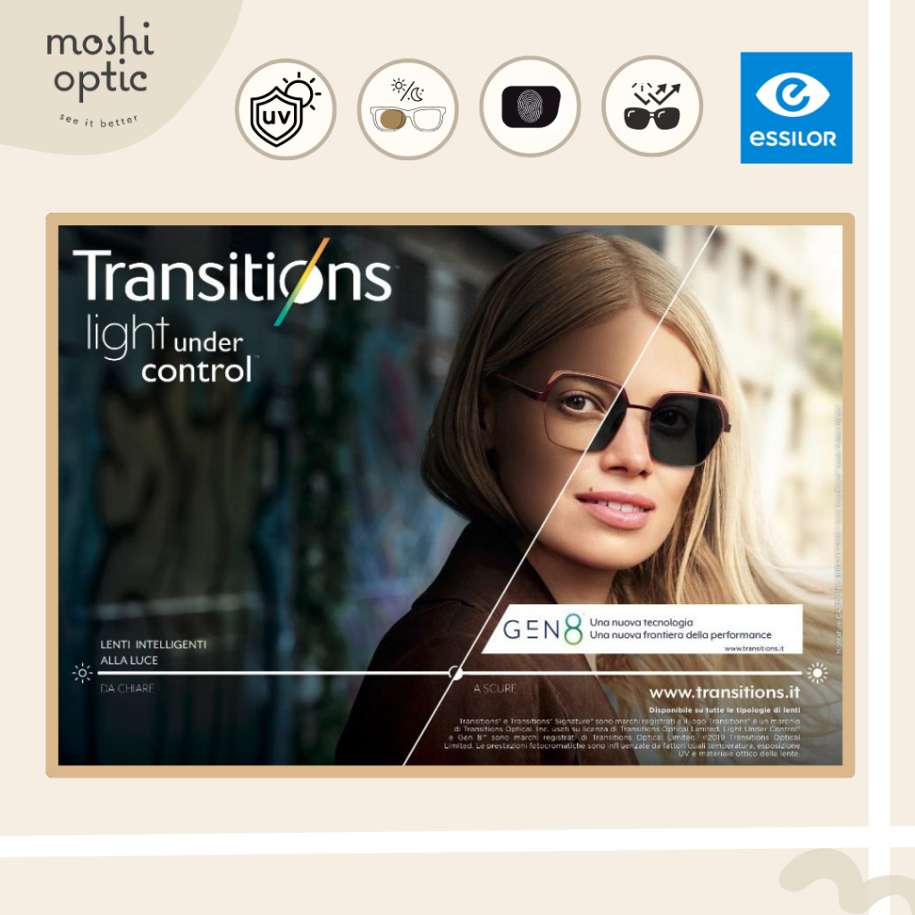 เลนส์เปลี่ยนสี Essilor Transitions คุณภาพอันดับ 1 จากฝรั่งเศส | Shopee ...