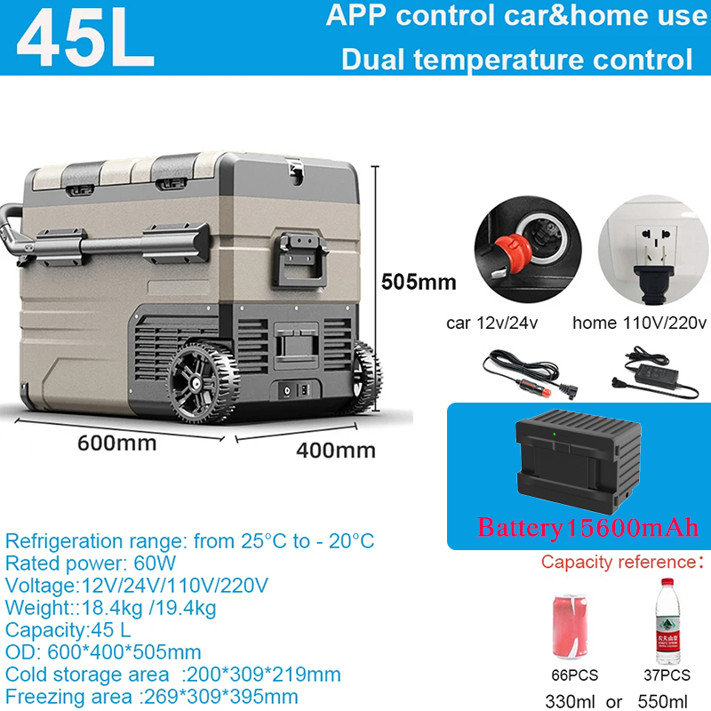 【พร้อมส่ง】Alpicool Freezer TA/TAW ซีรีส์ สองช่องสองประตู แยกช่องแช่แข็ง ...