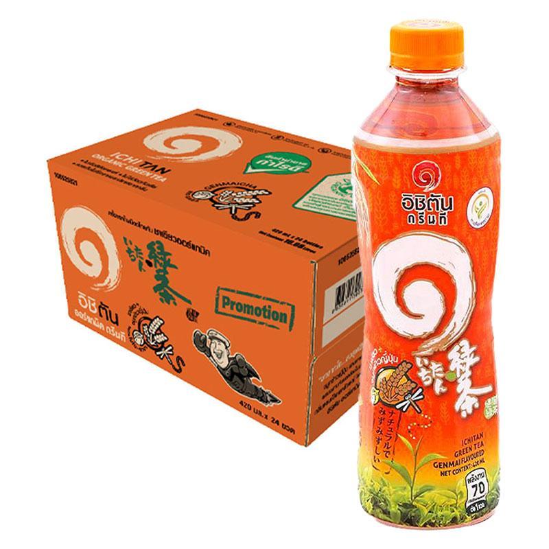 Ichitan ready-to-drink green tea Japanese rice germ flavor 420 ml. x 24อิชิตัน ชาเขียวพร้อมดื่ม ...
