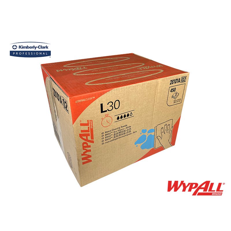 กระดาษเช็ดอุตสาหกรรม WYPALL* L30 Brag Box Wipers | สำหรับเช็ดคราบน้ำมัน ...