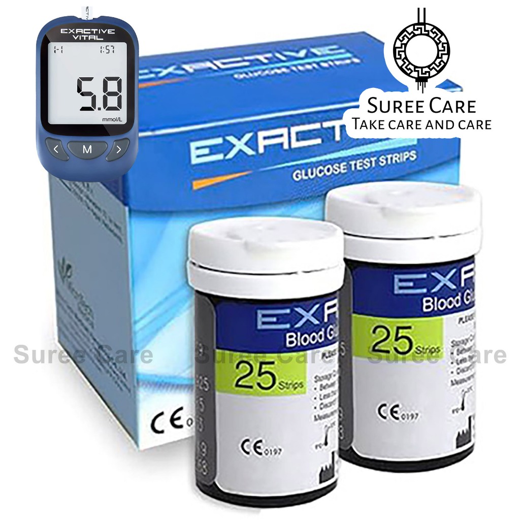 แผ่นตรวจน้ำตาล EXACTIVE VITAL สำหรับ เครื่องวัดระดับน้ำตาล EXACTIVE ...