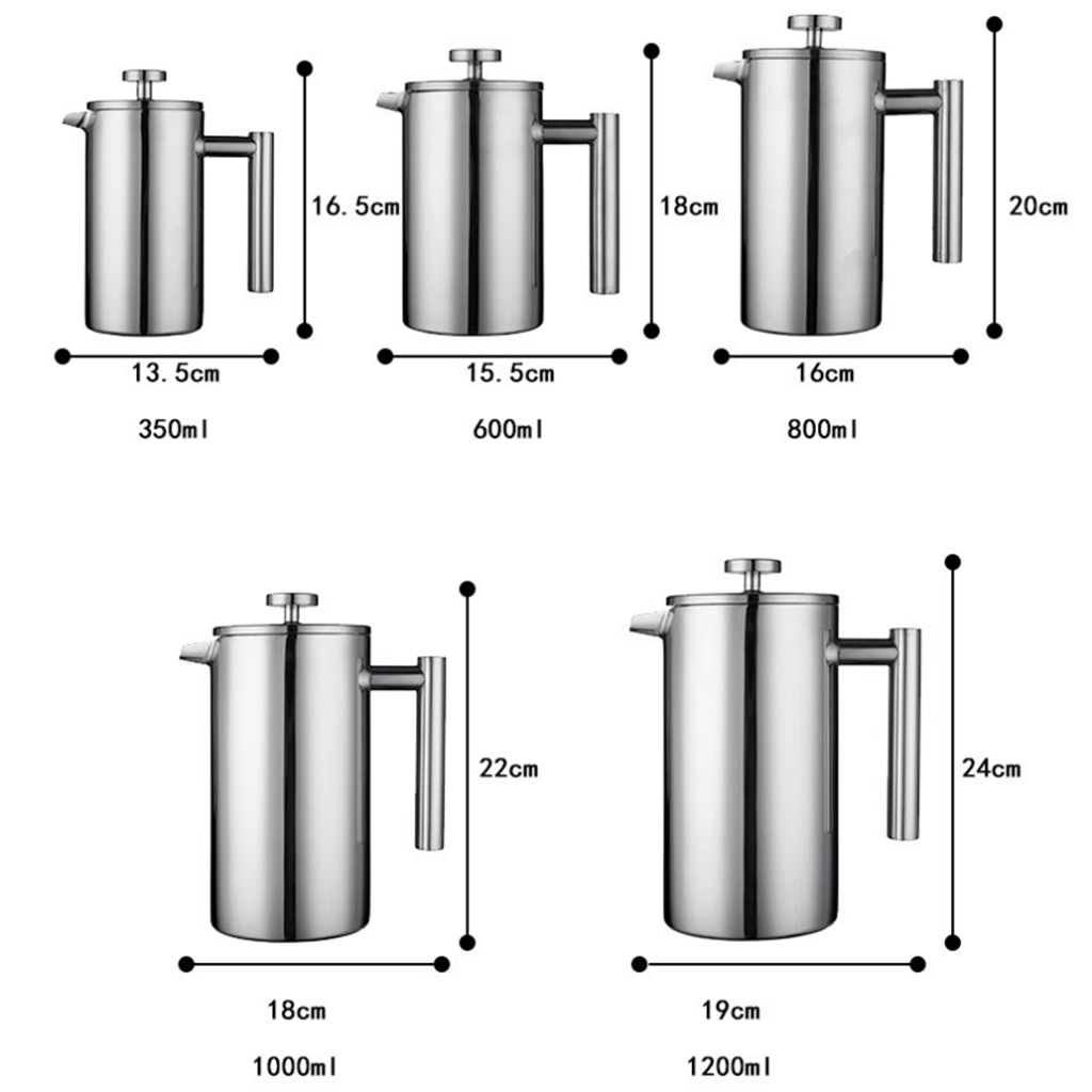 สินค้าพร้อมส่ง กาชงกาแฟ เหยือกชงกาแฟ 350/800/1000ml เครื่องชงชาสแตนเลส french press pot | Shopee ...