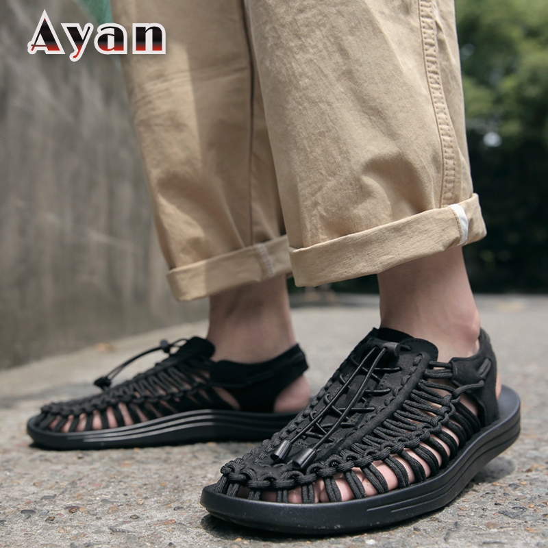 AYAN 2024กีฬากลางแจ้งรองเท้าชายหาดแห้งเร็วผู้ชายรองเท้าสบาย ๆ ระบายอากาศเบาสบายผู้ชาย รองเท้า ...