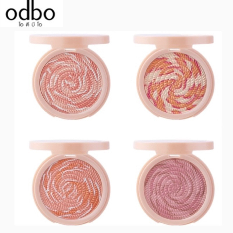 ODBO BAKED SNOWY BLUSH 7g.OD1308 โอดีบีโอ เบคท์ สโนวี่ บลัช เติมสีสันให้พวงแก้ม | Shopee Thailand