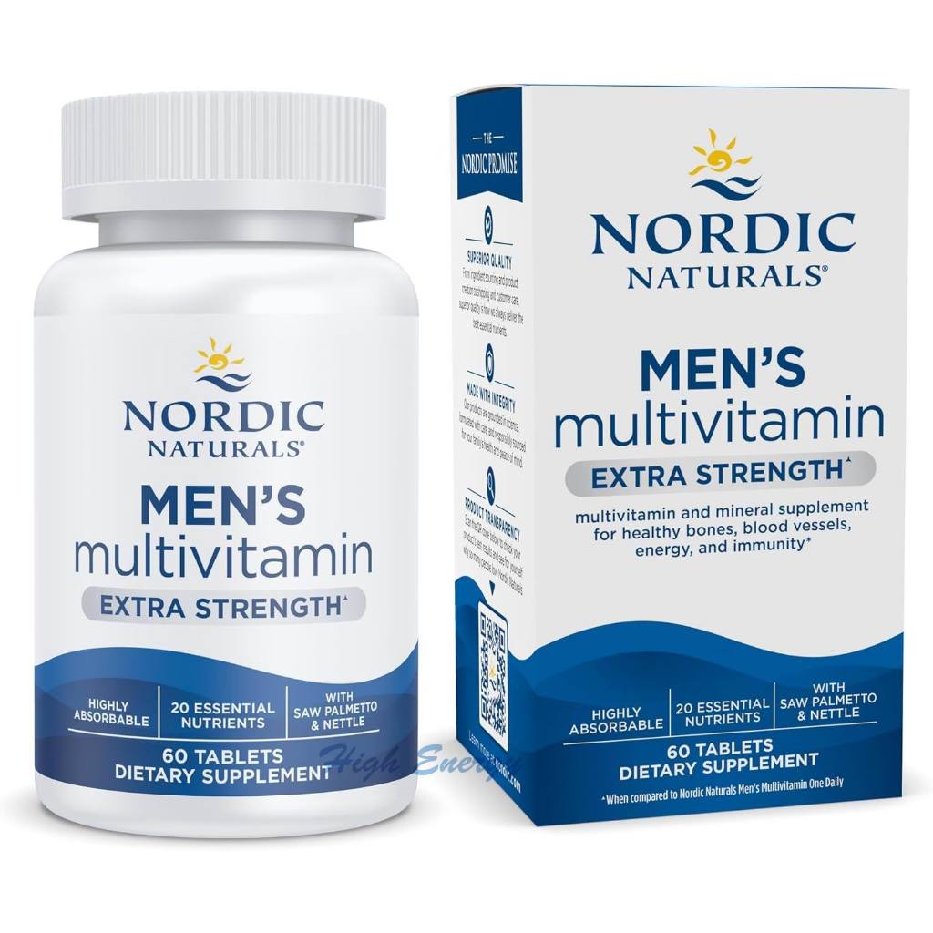 Nordic Naturals, MEN'S Multivitamin, EXTRA STRENGTH, 60 Tablets ...