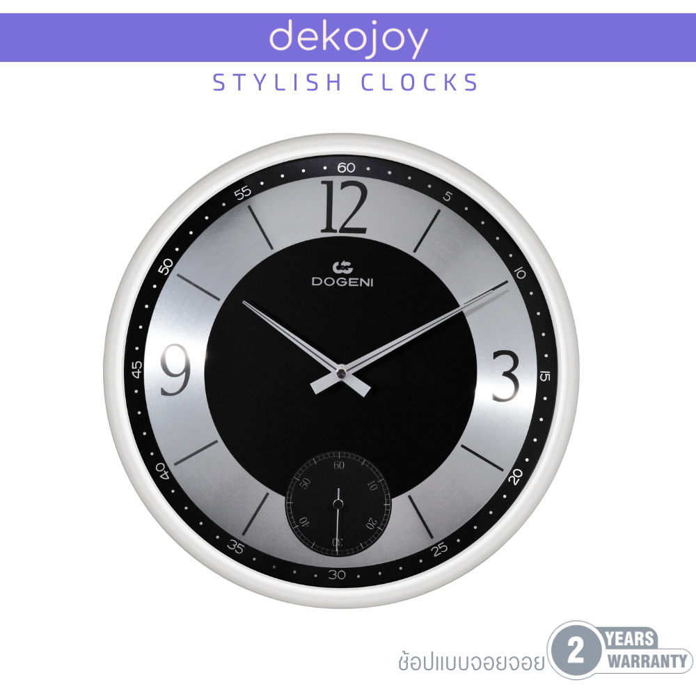 DOGENI นาฬิกาแขวน รุ่น WNP006SL/WNP006RG นาฬิกาแขวนผนัง นาฬิกาติดผนัง เข็มเดินเรียบ ดีไซน์เรียบ ...