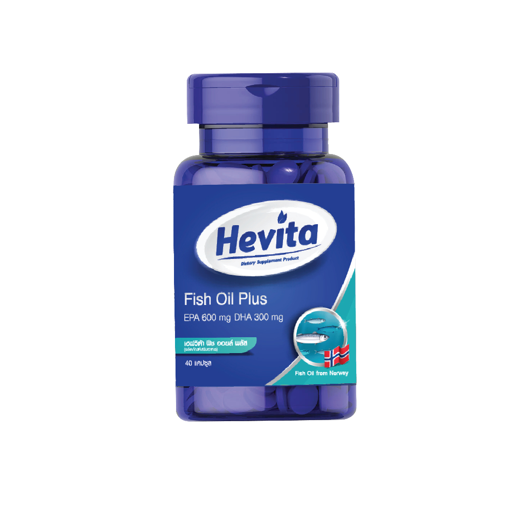 Hevita Fish Oil Plus EPA 600 mg DHA 300 mg (40 Capsule) | Shopee Thailand