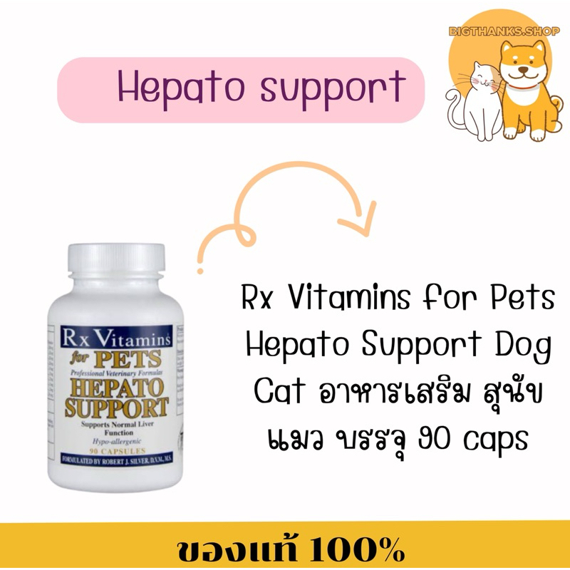 (( แบบเม็ด)) Hepato Support Dog Cat Exp.03/26 อาหารเสริม สุนัข แมว ...