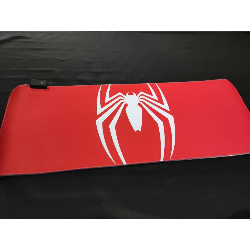 แผ่นรองเม้าส์ RGB ลาย Spider Man Marvel ขนาด 800x300mm (80x30cm) Gaming ...
