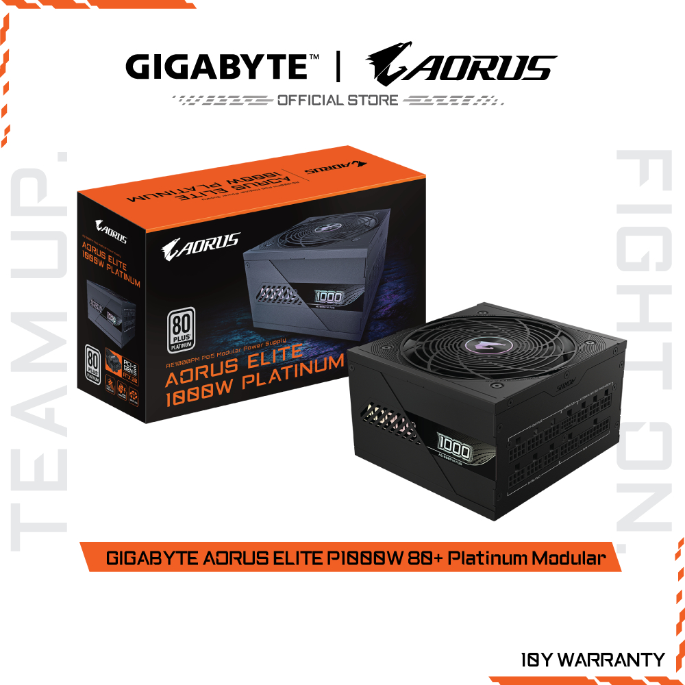 GIGABYTE AORUS ELITE P1000W 80+ Platinum PCIe 5.0 POWER SUPPLY MODULAR (GP-AE1000PM PG5 ...