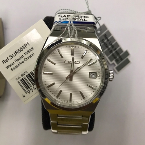 SEIKO Quartz Sapphire Glass Essential Time รุ่น SUR553P,SUR553P1 ...