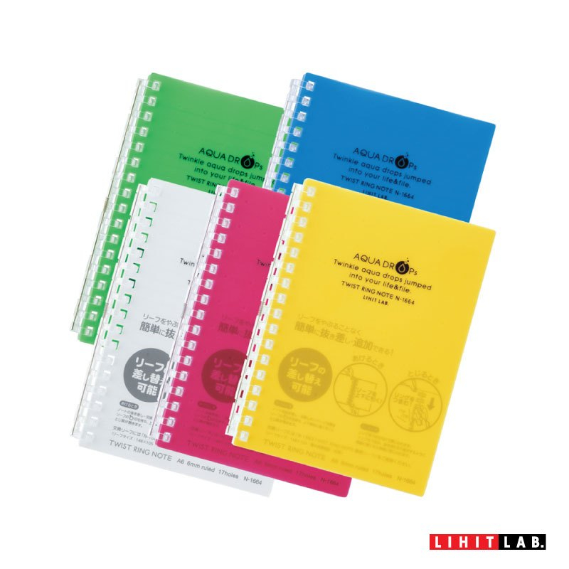 สมุดโน๊ตเปลี่ยนไส้ได้ขนาด A6 (LIHIT Twist Ring Note A6) N-1664 | Shopee ...