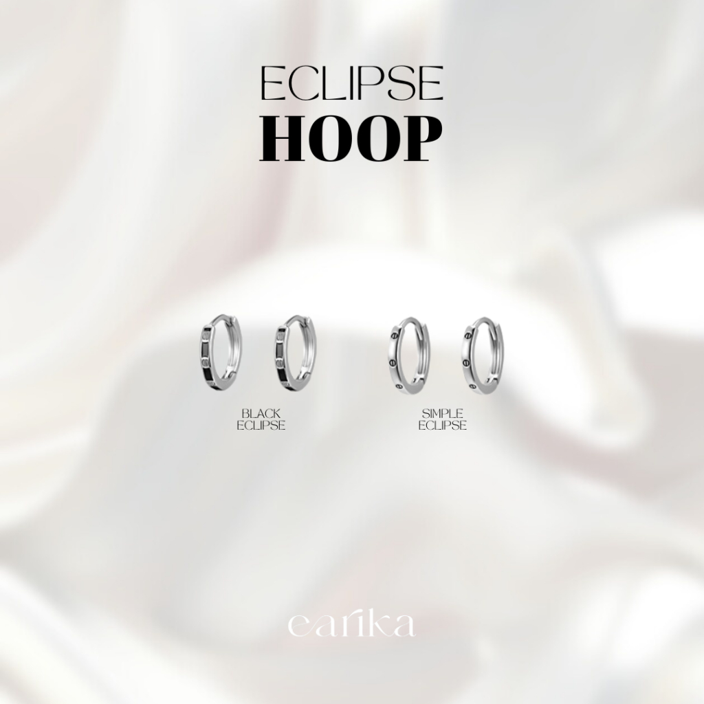 earika.earrings - eclipse hoop ต่างหูห่วงสุริยุปราคาเงินแท้ (มีให้เลือก 2 แบบ) เหมาะสำหรับคนแพ้ ...