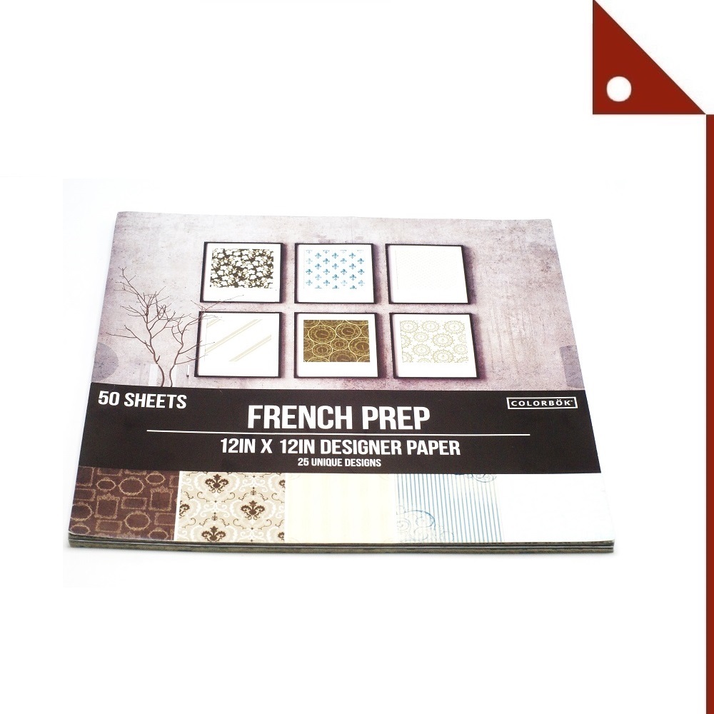 Colorbok : CLB67738C* กระดาษสี Designer Paper Pad 12x12 Inch, French ...