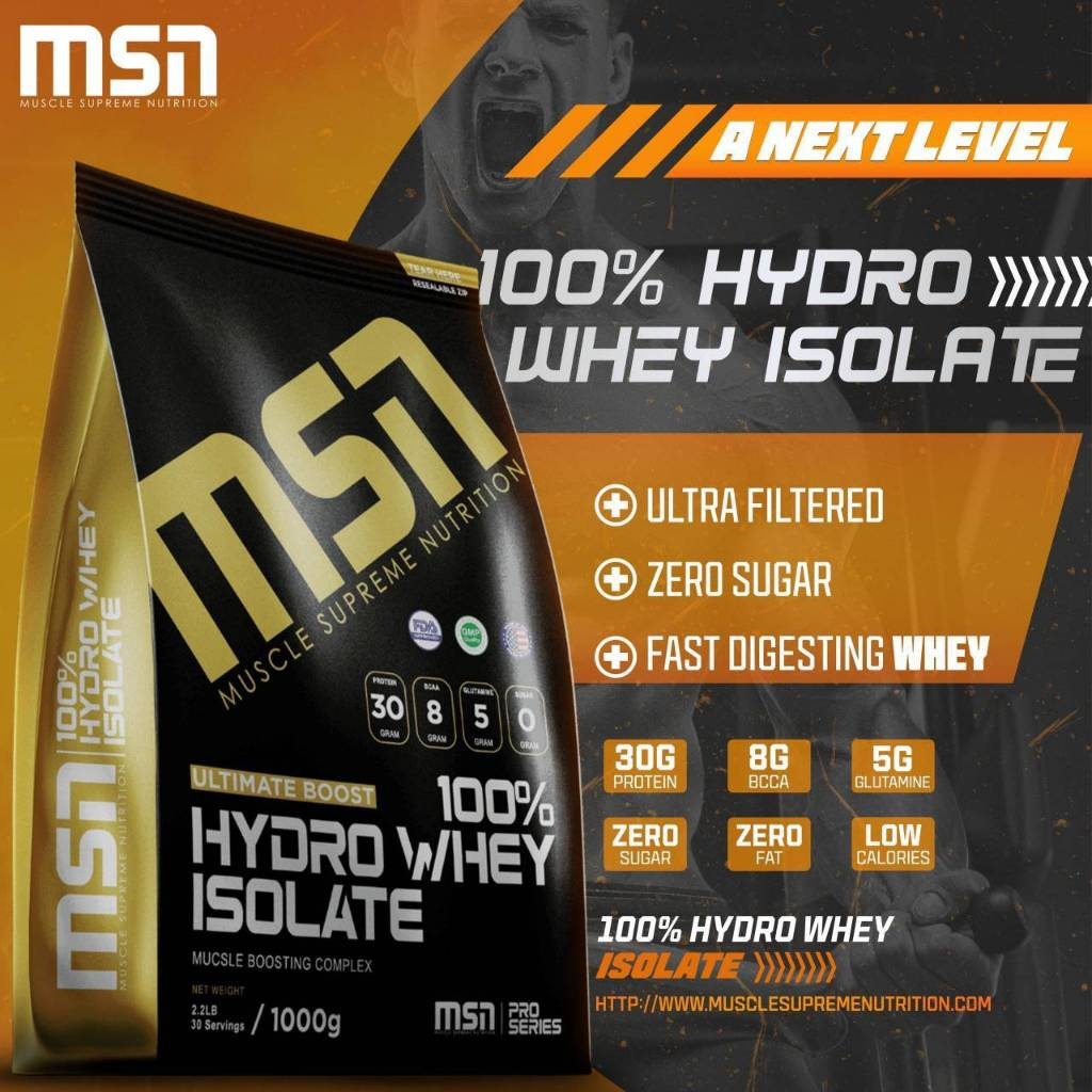 Muscle Supreme Nutrition HYDRO WHEY ISOLATE MSN Whey Protein - เวย์ ...