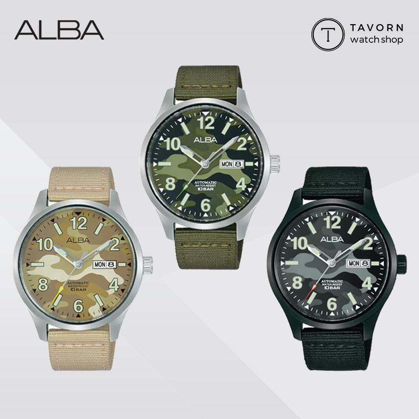 นาฬิกาผู้ชาย ALBA Millitary Automatic รุ่น AL4271X1/AL4267X1/AL4311X1 ...
