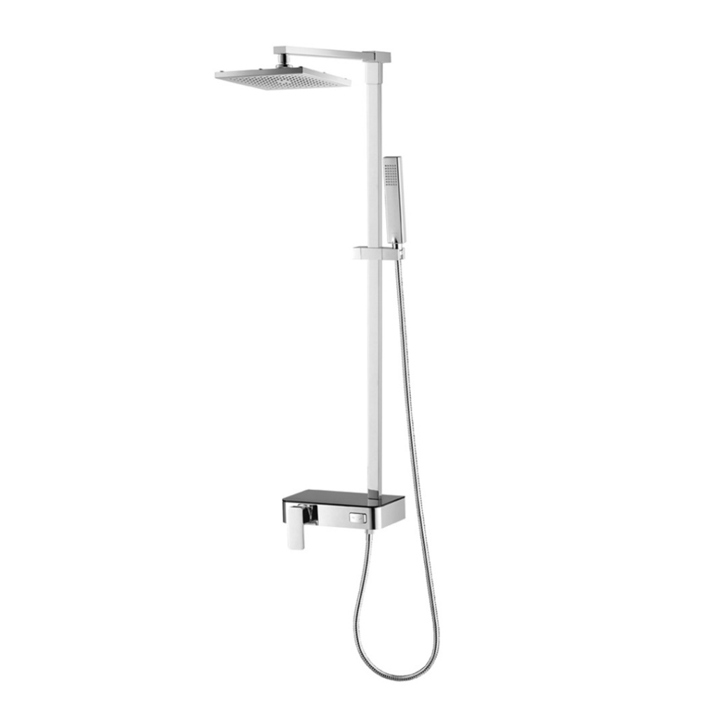 COTTO CT2241W ก๊อกผสมยืนอาบน้ำพร้อมฝักบัวสายอ่อน 1 ฟังก์ชั่นและฝักบัว ...