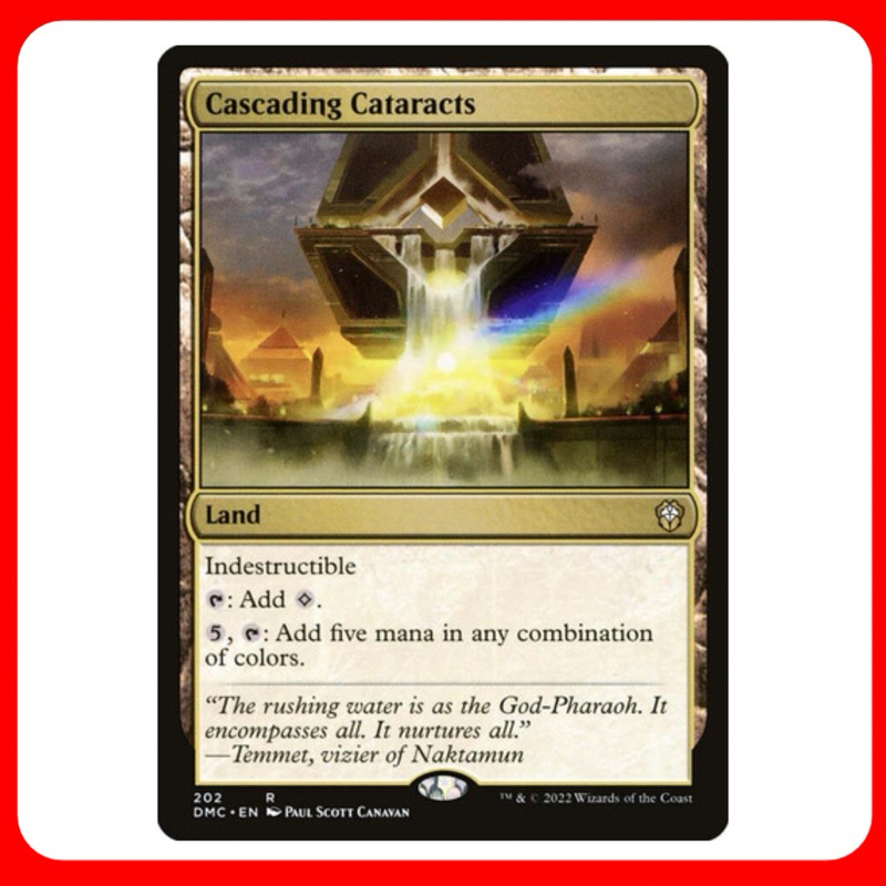 [MTG] Cascading Cataracts [DMC] [LAND] [RARE] [NORMAL] [ENG] (การ์ดเม ...