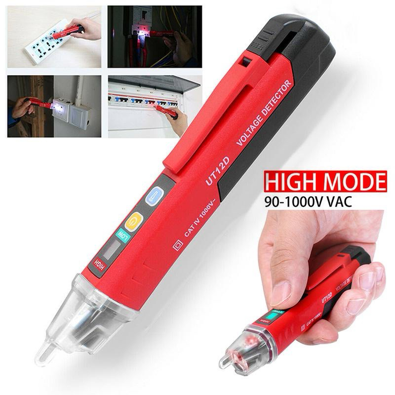 เครื่องตรวจจับแรงดันไฟฟ้า AC UNI-T UT12M / UT12D แท่งดินสอแบบไม่สัมผัส ...